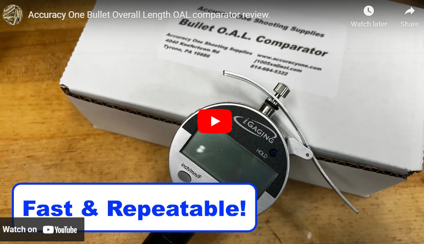Bullet Overall Length OAL Comparator Review - Bullet Tipping
