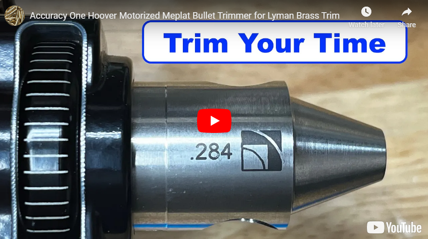 Motorized Meplat Bullet Trimmer for Lyman Case Trim Xpress - Bullet Tipping